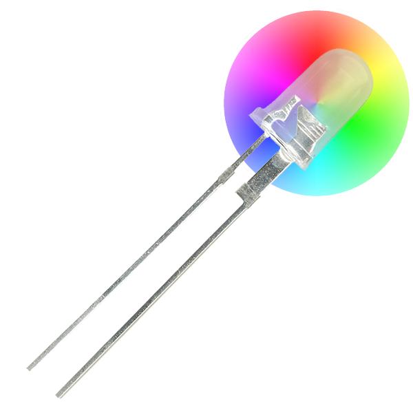 Opencircuit Led RGB 5mm rainbow - veloci - 25 pezzi