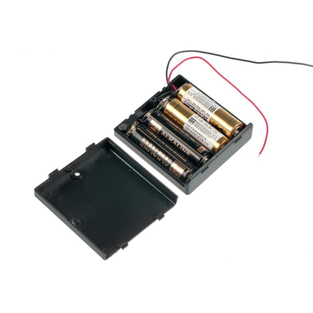 DFRobot 4xAA Battery Holder(with Cover and Power Switch) - Opencircuit