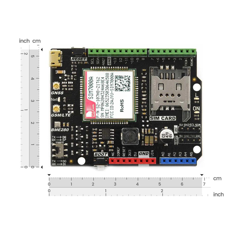 DFRobot SIM7000A Arduino NB-IoT / LTE / GNSS / GPRS / GPS Expansion ...