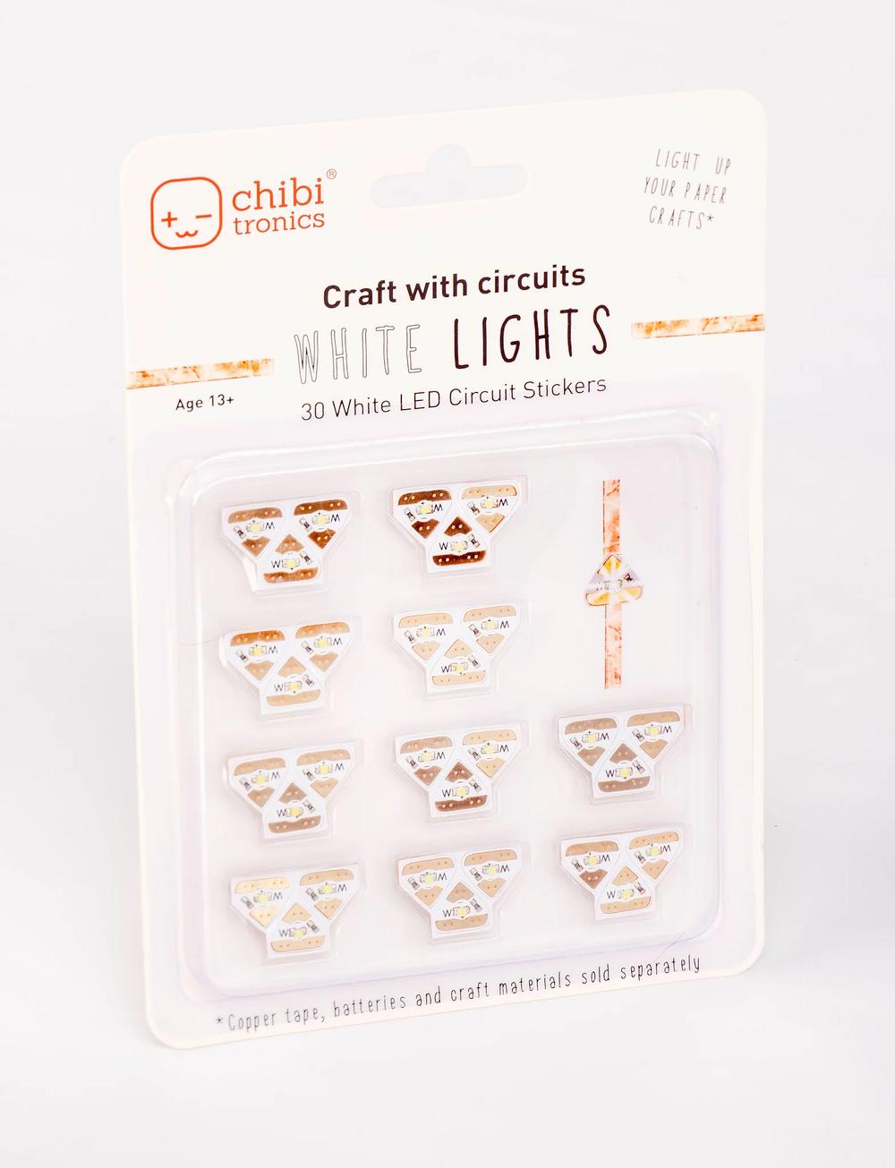 Circuit Stickers LED MegaPack (30 stickers) - Branco - Opencircuit