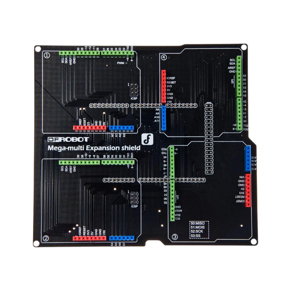 Shield Mega Multi IO pour Arduino Mega / DUE - Opencircuit