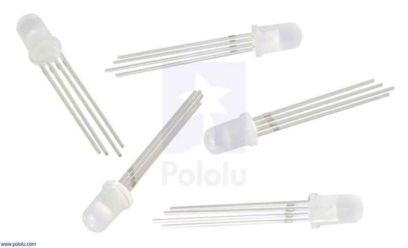 Pololu T1-3/4 (5mm) RGB LED with Diffused Lens (5-pack) - Opencircuit
