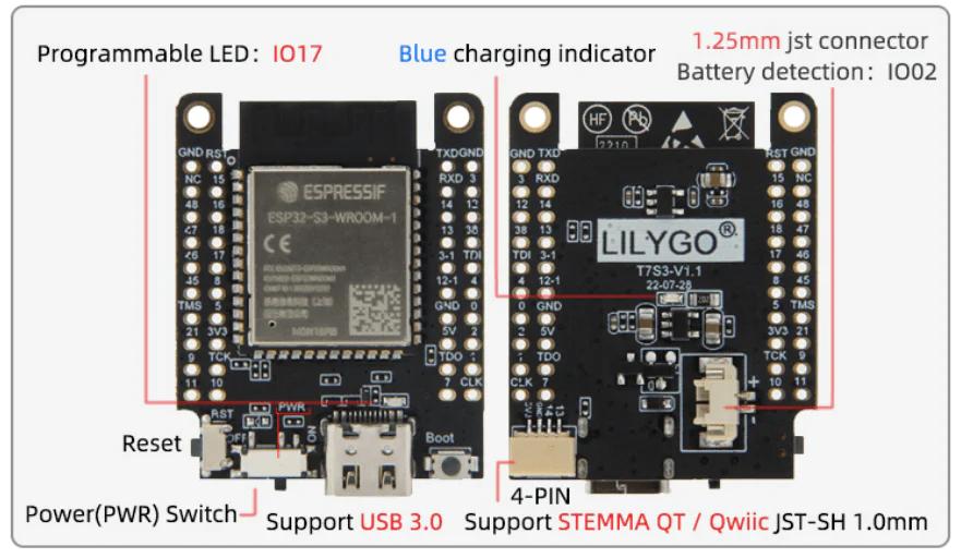 Lilygo T7-S3 ESP32-S3 Development Board WIFI Bluetooth 5.0 - Opencircuit Lilygo T7-S3 ESP32-S3 Development Board WIFI Bluetooth 5.0 - Opencircuit