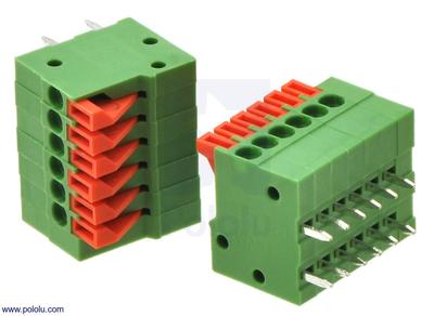 Pololu Terminal 6-Pin, 2.54mm, Zij-ingang - 2 stuks - Opencircuit