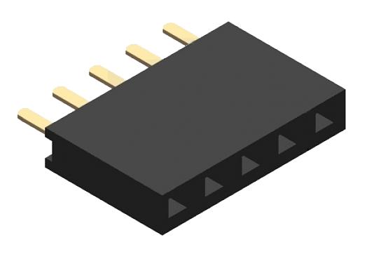 Opencircuit Female header 5 pin - 2.54mm - 10 pcs