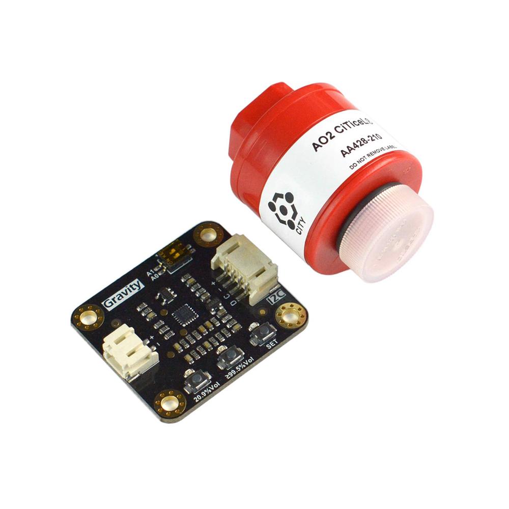 DFRobot Gravedad: Sensor electroquímico de oxígeno/O2 (0-100 % vol ...