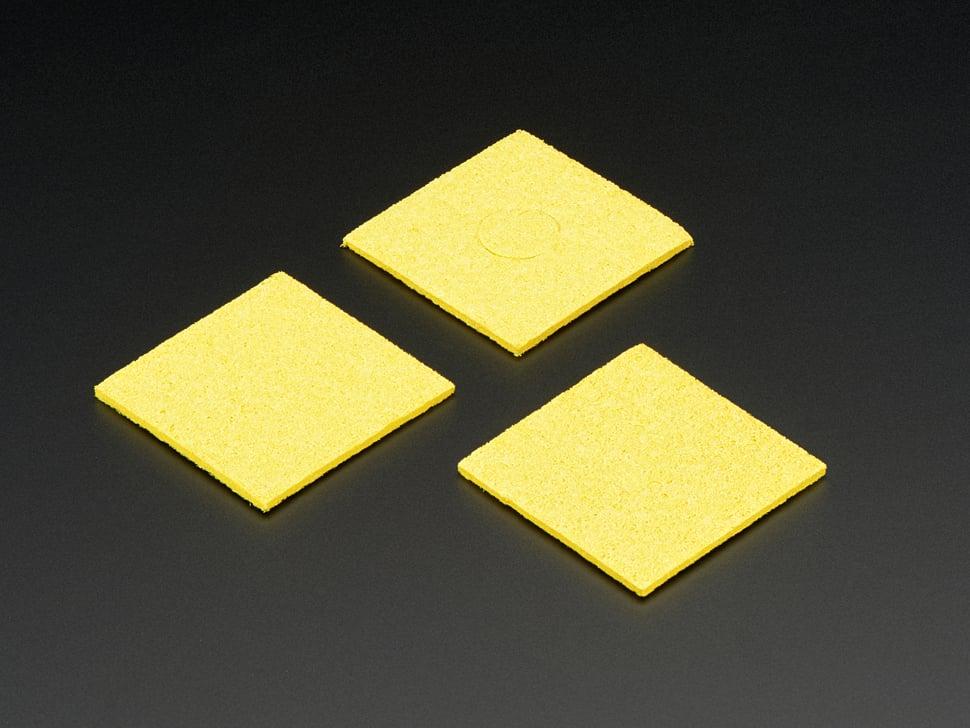 Adafruit Firkantet 60 mm x 60 mm loddesvamp – 3 stk. - Opencircuit