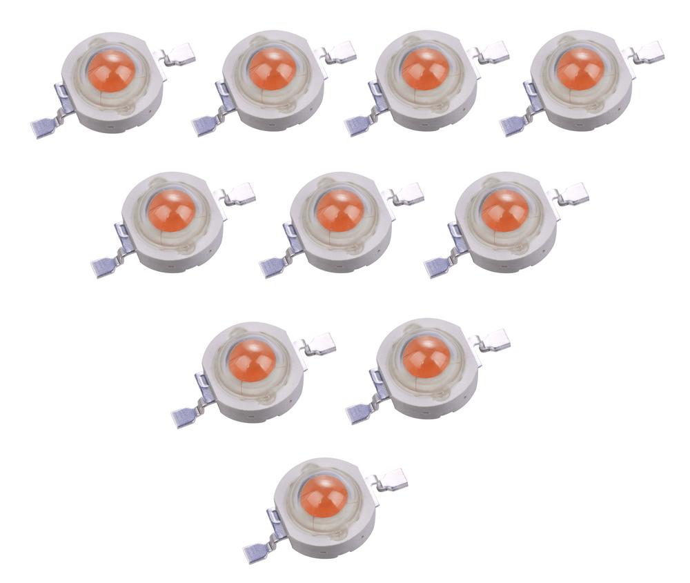 1W orange power led 110 ° - 10 pcs - Opencircuit