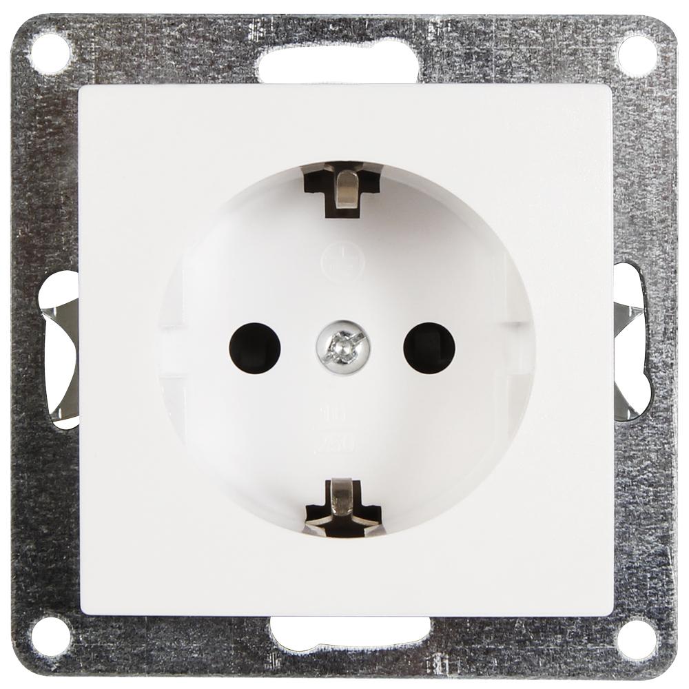 McPower built-in socket - 250V/16A - White - Opencircuit