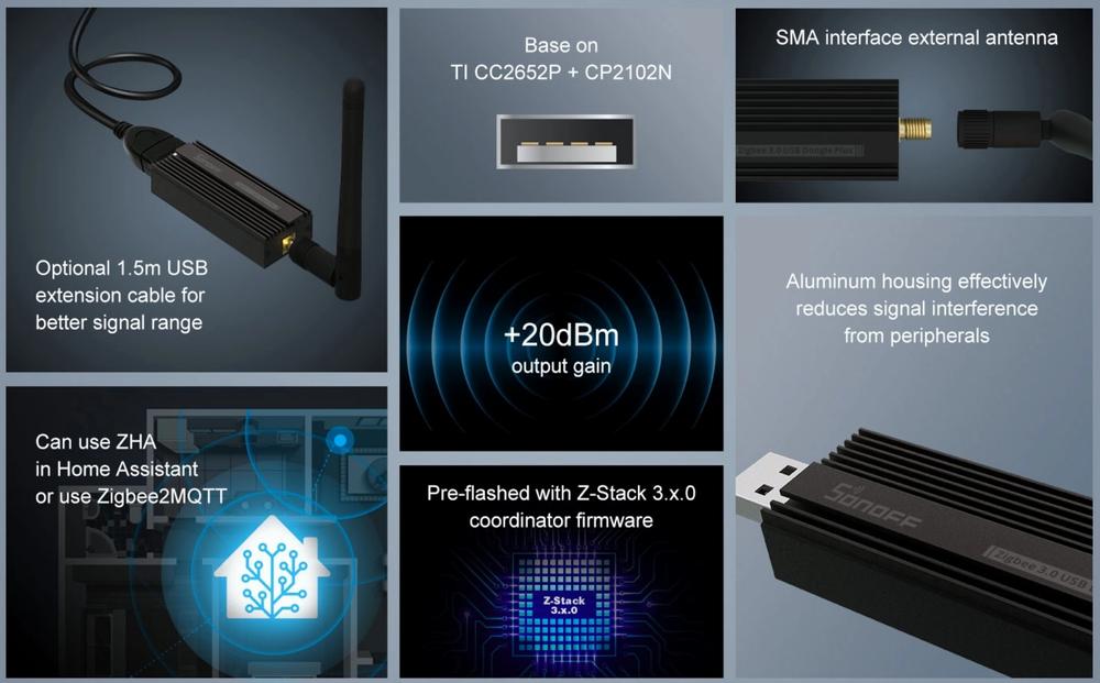 SONOFF Zigbee 3.0 USB Dongle Plus - Opencircuit SONOFF Zigbee 3.0 USB Dongle Plus - Opencircuit