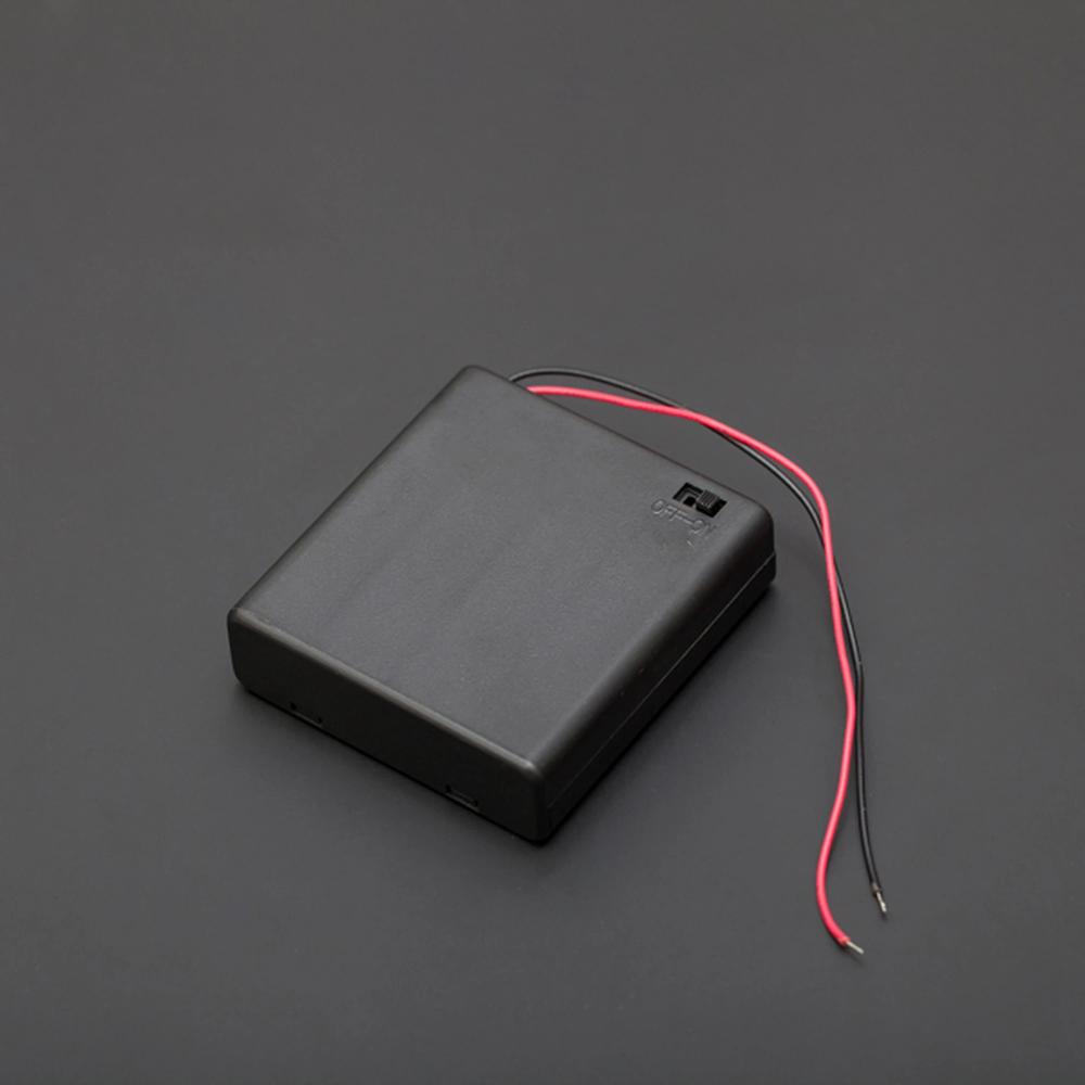 DFRobot 4xAA Battery Holder(with Cover and Power Switch) - Opencircuit