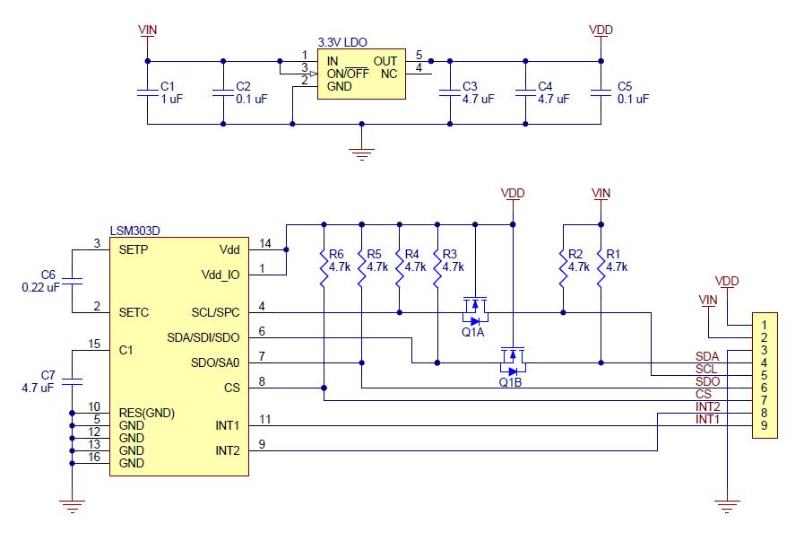 VL6180X Time-of-Flight Afstands sensor Carrier met Voltage Regulator ...