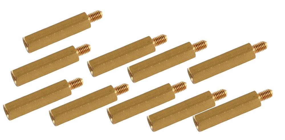 Opencircuit Entretoise M3 en laiton 20mm + 6mm - 10 pièces