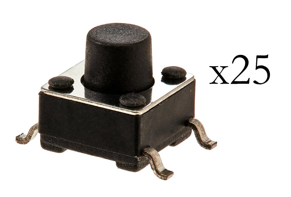 Opencircuit Tactile buttons 6x6x6mm - SMD - 25 pieces