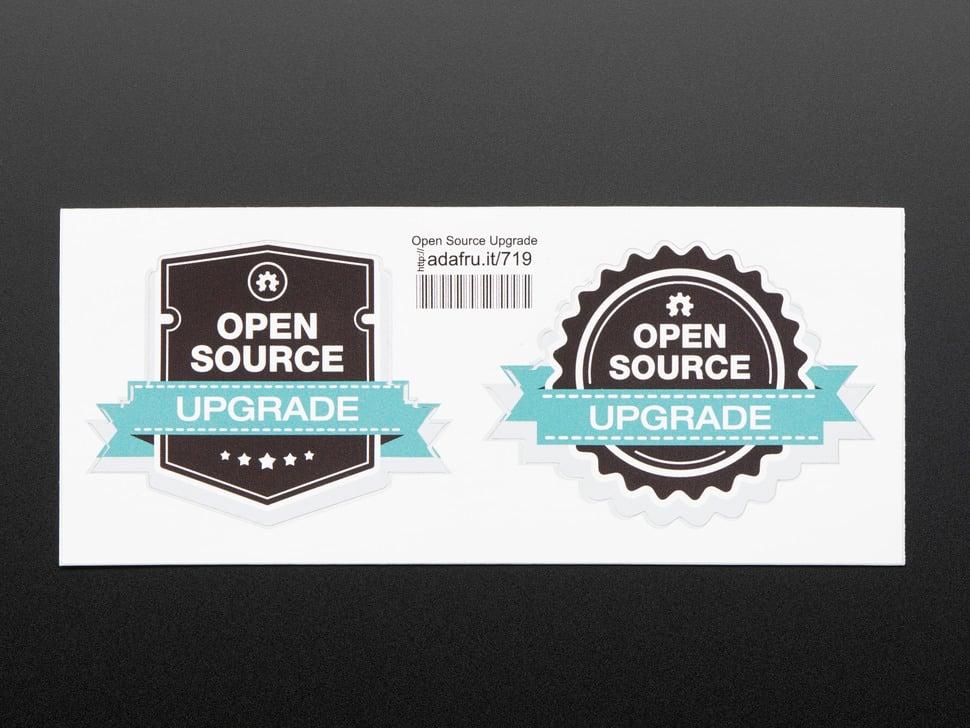Adafruit Open source "Upgrade"-stickers - Opencircuit