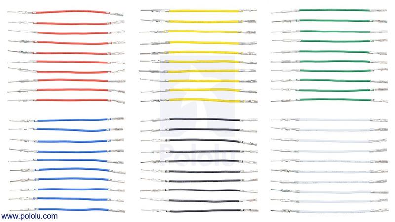 Pololu Cables con terminales preengarzados Surtido de 60 piezas en 6 ...