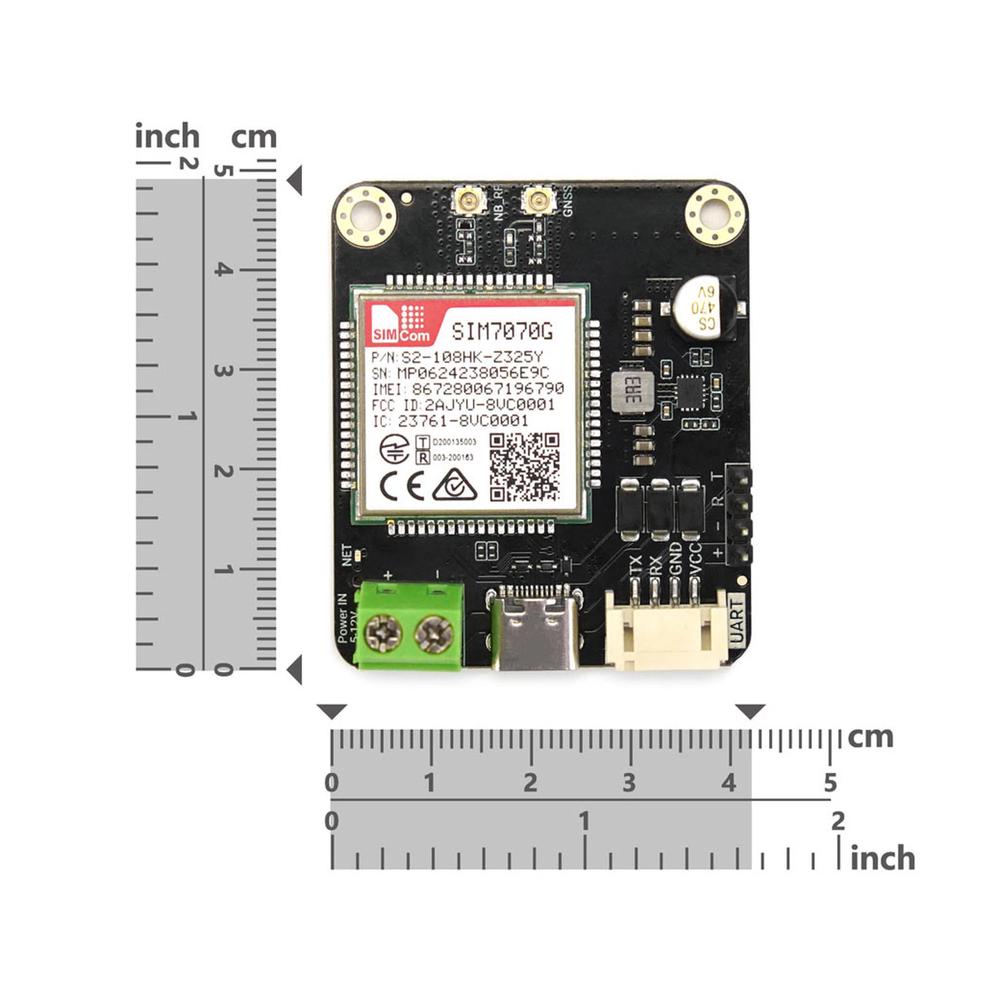 DFRobot SIM7070G Global NB-IoT communicatiemodule met GNSS-positionering - Opencircuit