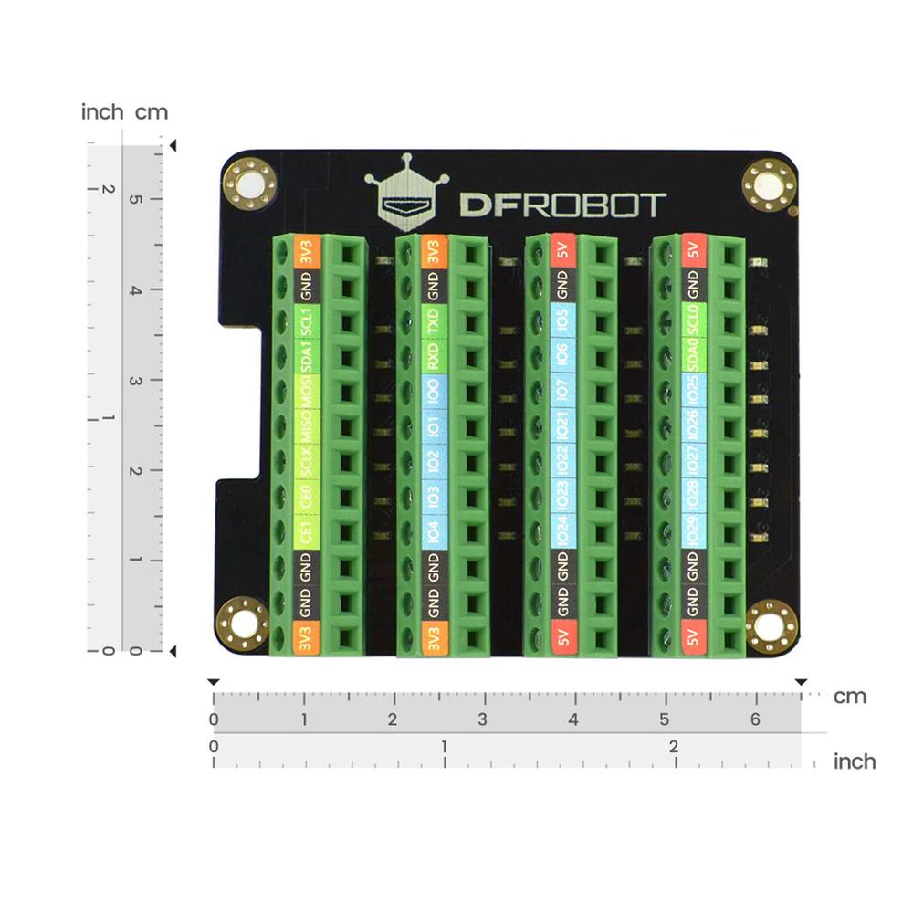 DFRobot Raspberry Pi 4B GPIO Terminal Block HAT - Opencircuit