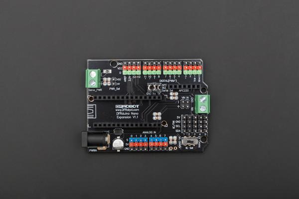 DFRobot Gravity : Nano I / O- shield voor Arduino Nano - Opencircuit