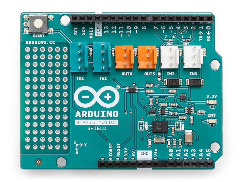 Arduino Motion Shield – 9 assen voor volledige oriëntatie en bewegingsregistratie - Opencircuit