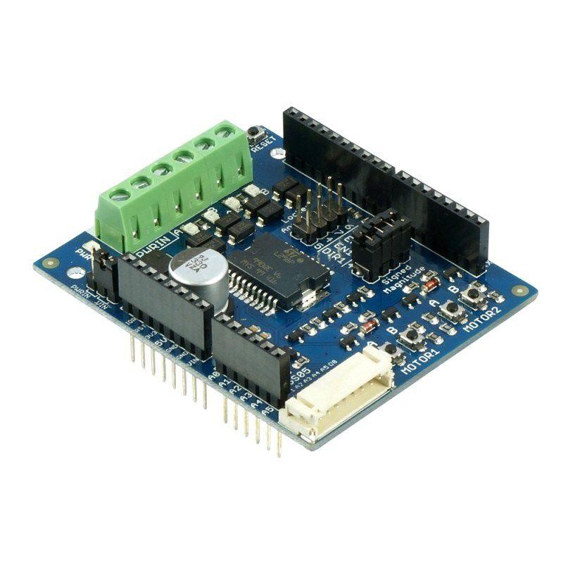 0.8Amp 5V-26V DC Motor Driver Shield for Arduino (2 Channels) - Opencircuit