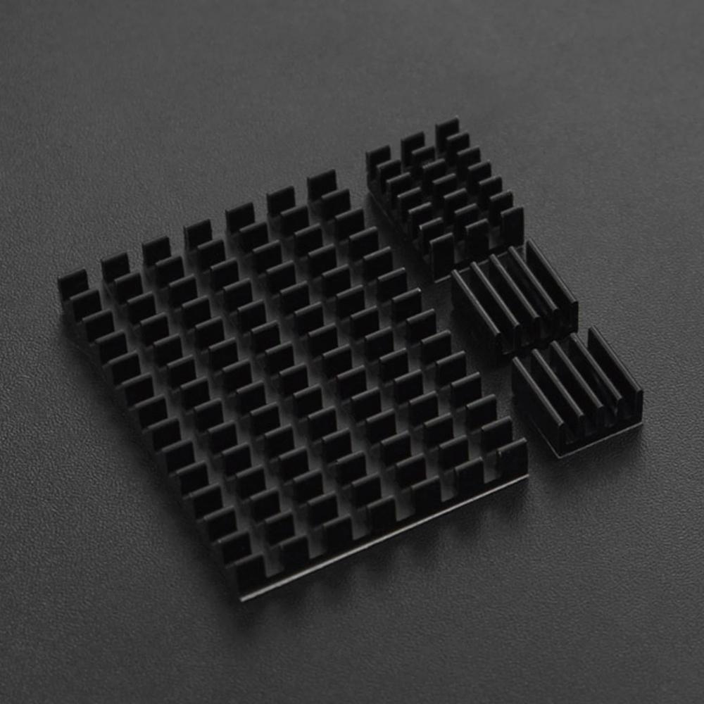 DFRobot Zwarte aluminium koellichaamkit voor Raspberry Pi 4B - Opencircuit