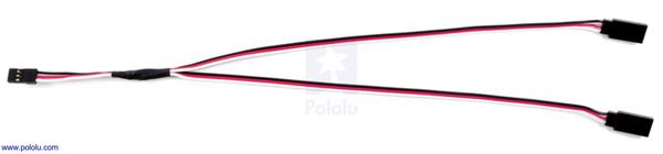 Servo Y Splitter Cable 12" Female - 2x Male - Opencircuit