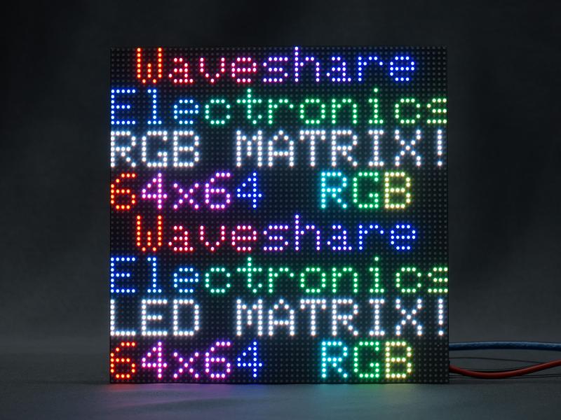 Waveshare RGB Full-Color LED Matrix Paneel, 3mm Pitch, 64×64 Pixels ...