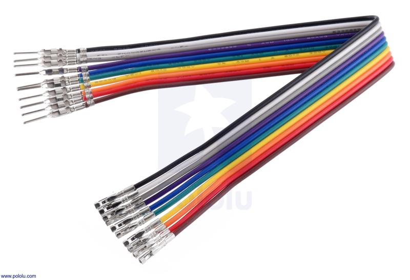 Cable plano con terminales preengarzados 10 colores MF 6" (15 cm ...