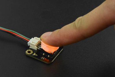 DFRobot Gravity: LED Button - Yellow-Orange - Opencircuit