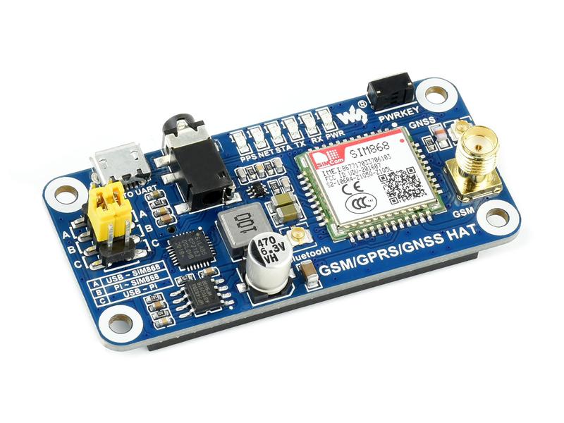 Waveshare GSM/GPRS/GNSS/Bluetooth HAT voor Raspberry Pi - Opencircuit
