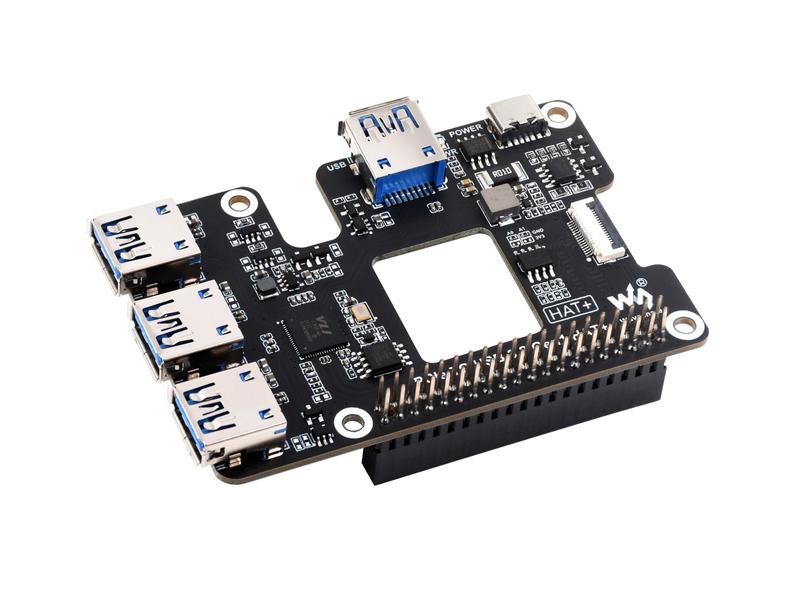 Waveshare HAT PCIe a USB 3.2 Gen1 para Raspberry Pi 5, PCIe a HUB USB ...