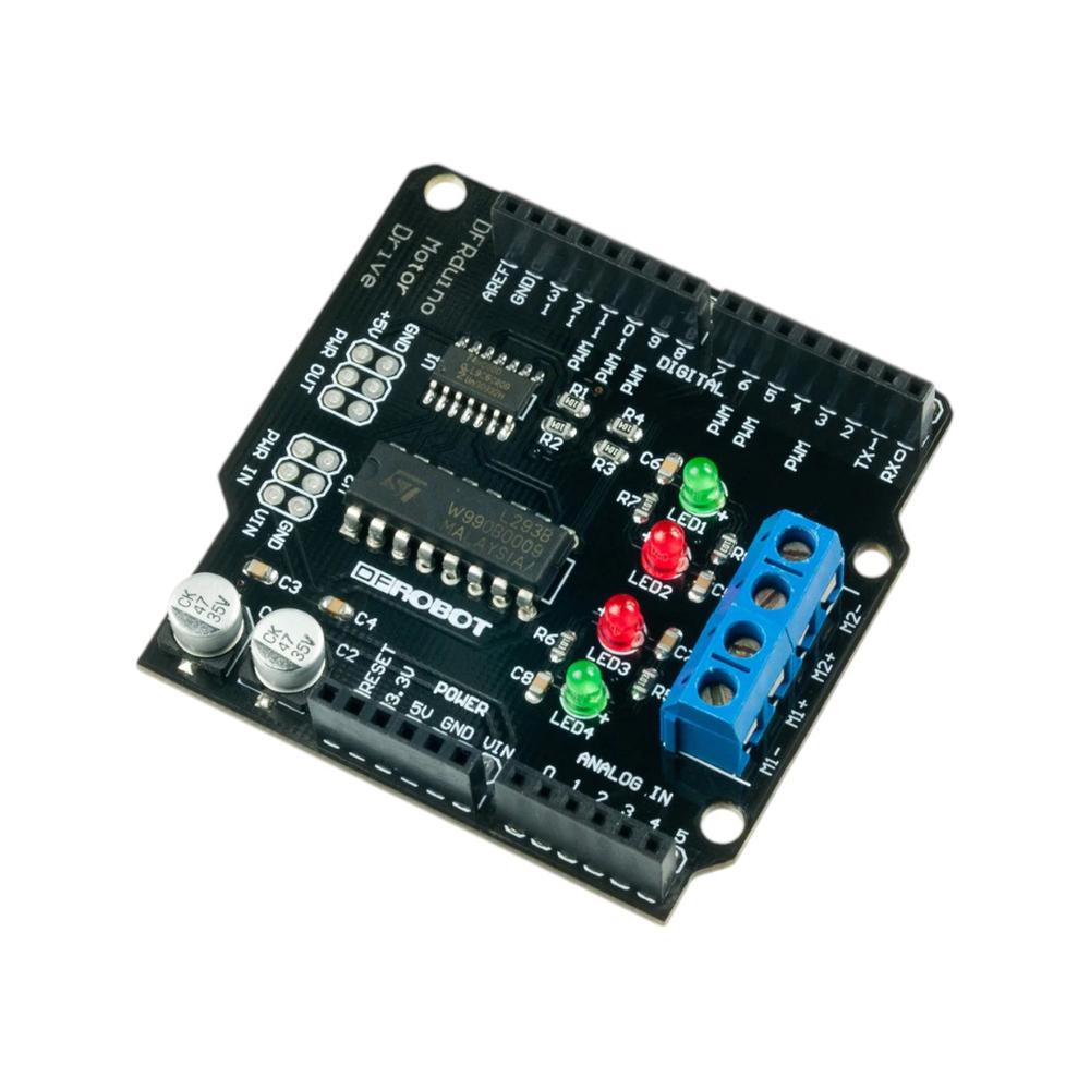 DFRobot DC motor shield Arduino met L293-chip - Opencircuit
