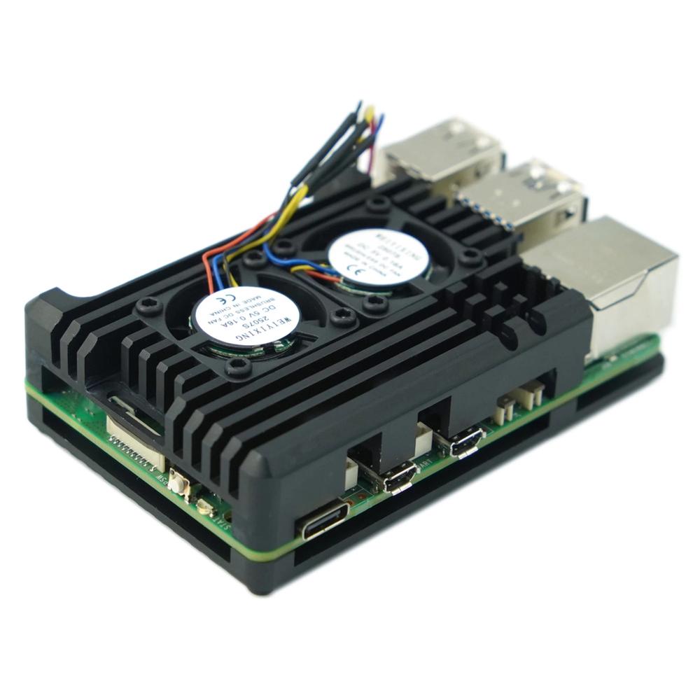 DFRobot Dual Fans Metal Case for Raspberry Pi 5 Single Board Computer ...