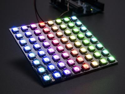 Adafruit NeoPixel NeoMatrix 8x8 - 64 RGB LED Pixel Matrix - Opencircuit