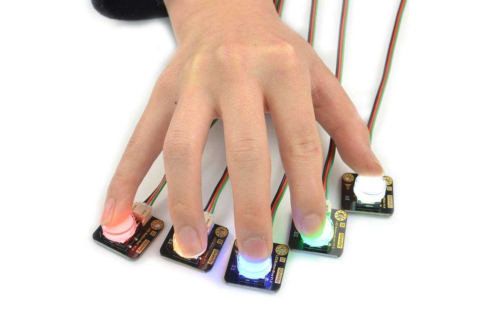 DFRobot Gravity : LED-knop x 5-pack - Opencircuit