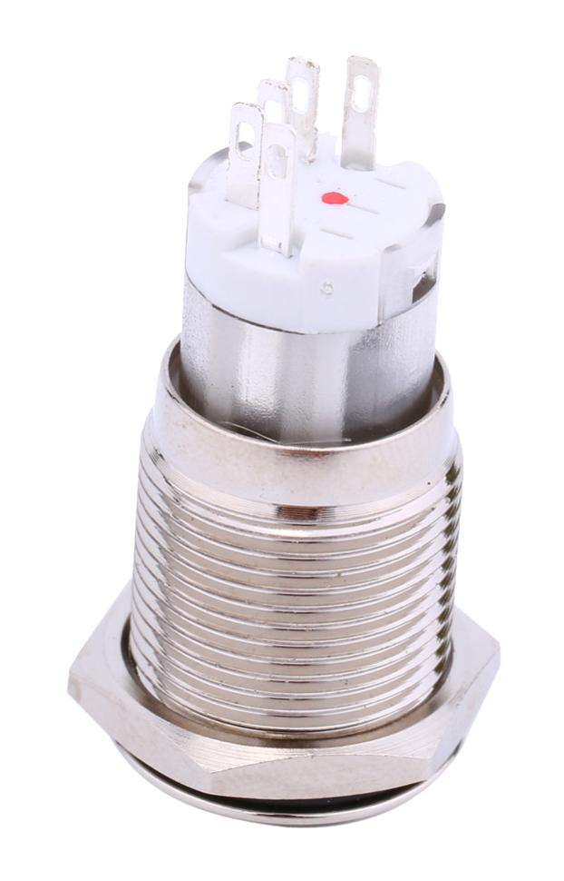 Button with led - Blue - momentary - metal 16mm - Opencircuit