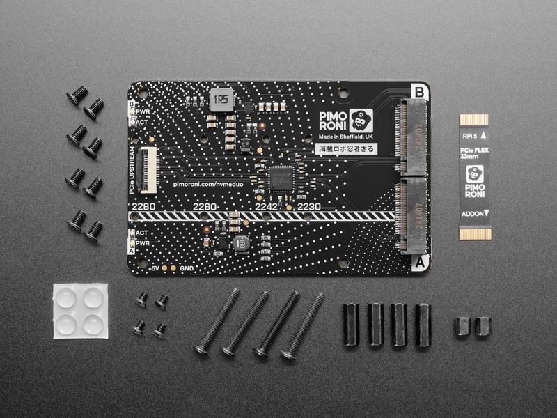 Adafruit Pimoroni NVMe Base Duo voor Raspberry Pi 5 - Opencircuit