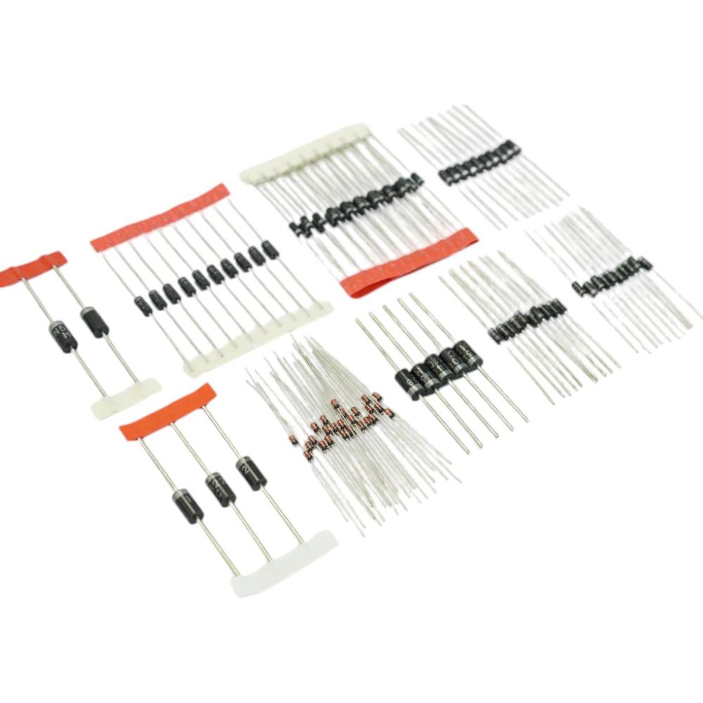 DFRobot Diode kit - 100pcs - 1N4148, 1N4007, 1N5819, 1N5399, FR107 ...