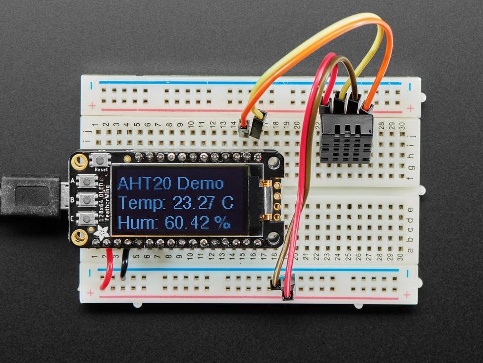 Adafruit DHT20 - AHT20 Pin Module - I2C Temperature and Humidity Sensor ...