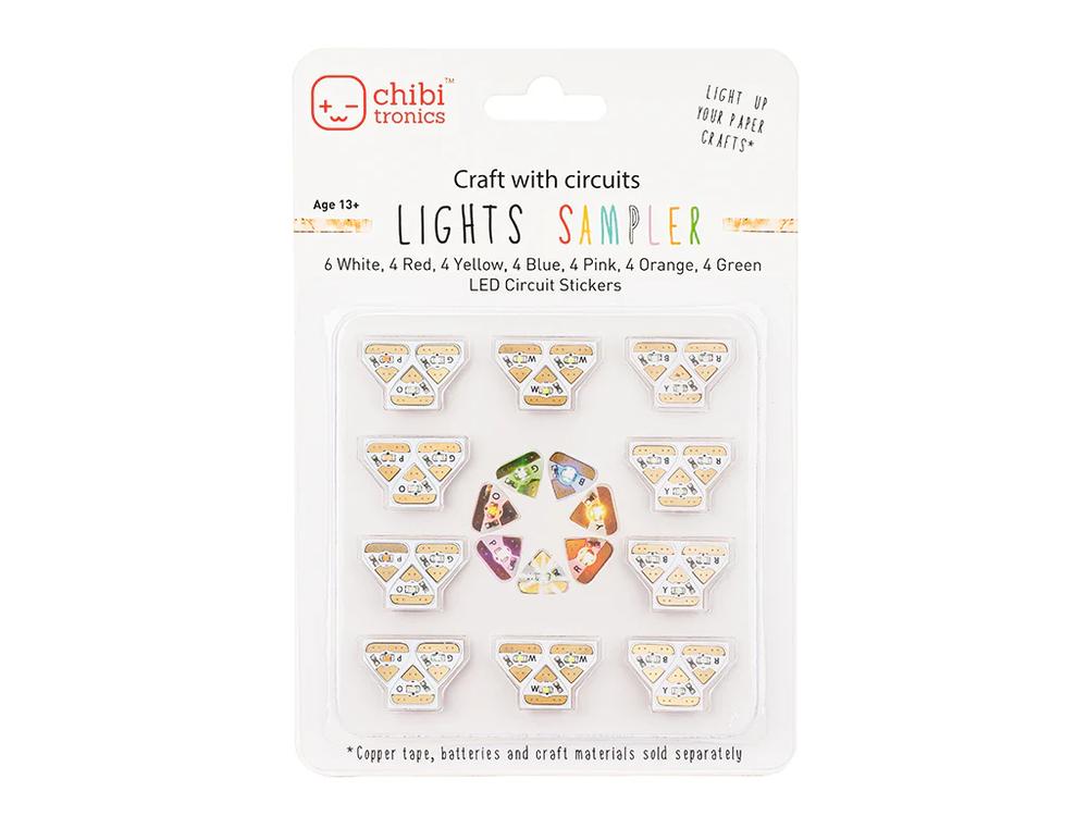 Circuit Stickers LED MegaPack (30 stickers) - Red, Yellow, Blue, Pink ...