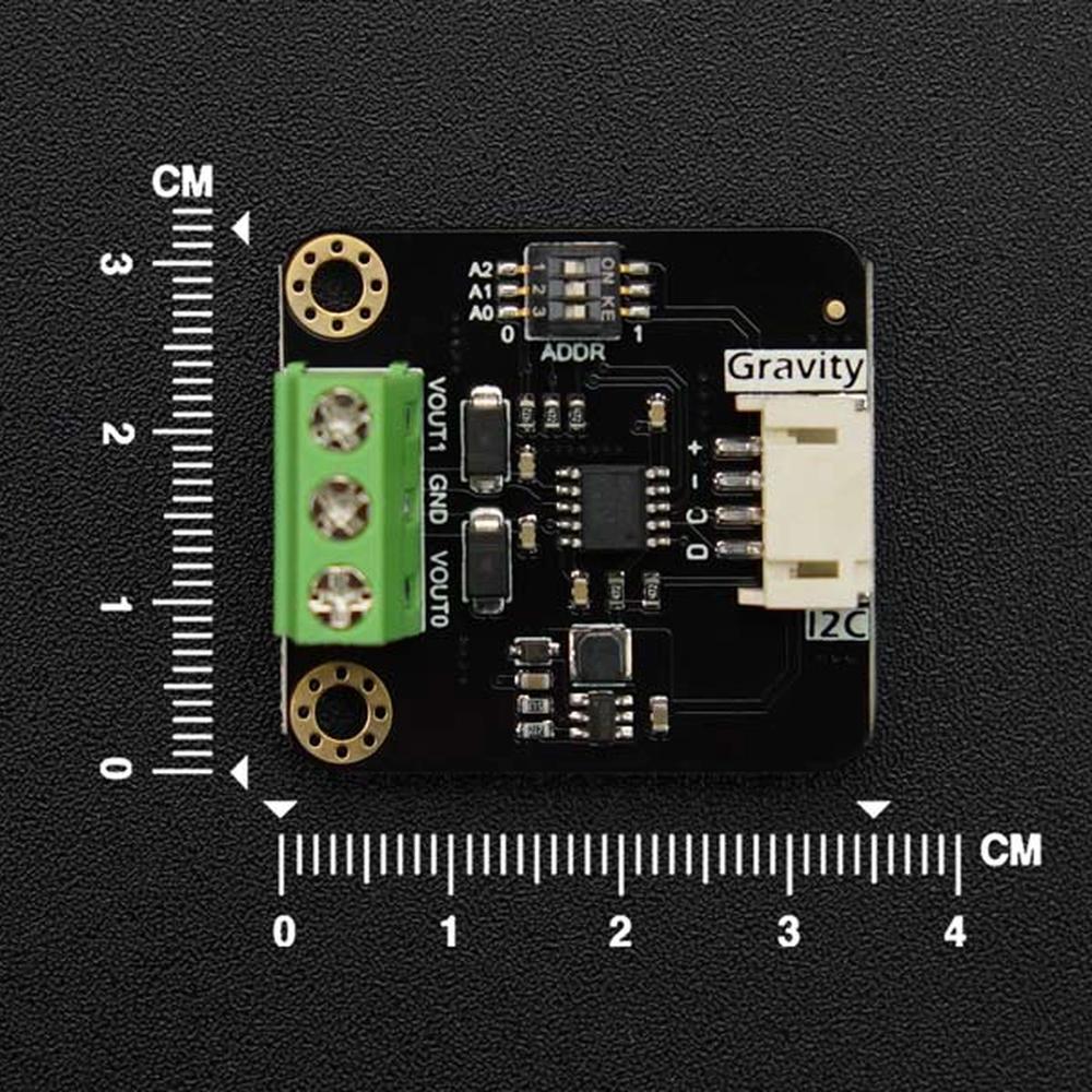 DFRobot Gravity: GP8413 2-Channel 15-bit I2C to 0-5V/10V DAC Module ...