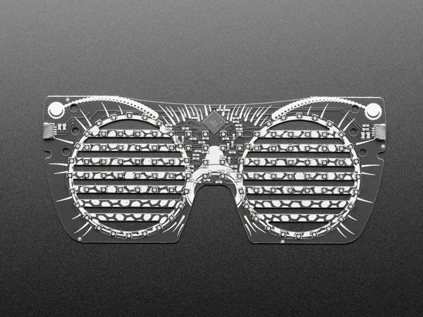 Panel frontal de gafas LED Adafruit : 116 LED RGB con controlador I2C ...