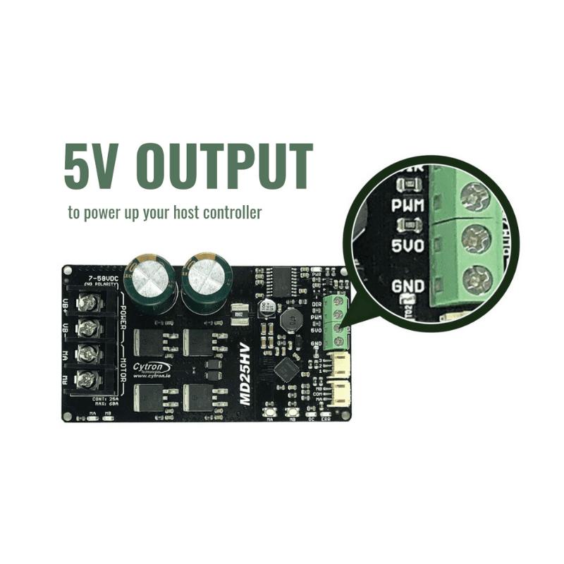 Cytron 25Amp 7V-58V High Voltage DC Motor Driver - Opencircuit