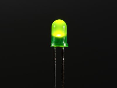 Adafruit LED verte diffuse 5 mm (pack de 25) - Opencircuit