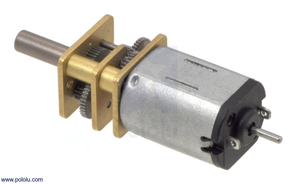Pololu 100:1 Micro Metal Gearmotor HP 6V with Extended Motor Shaft ...
