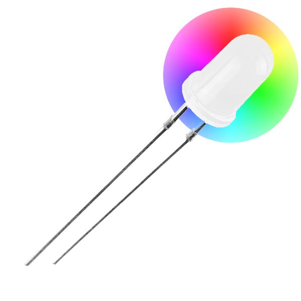 RGB 5mm rainbow diffused leds - fast - 25 pcs - Opencircuit