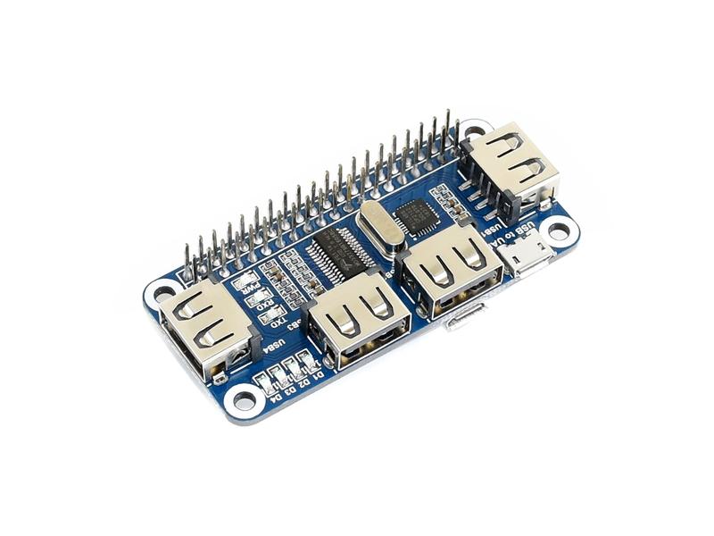 Waveshare Hub USB 4 ports HAT pour Raspberry Pi - Opencircuit