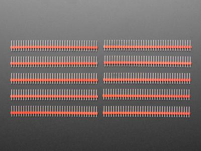 Adafruit Conector macho de 36 pines de 0,1" separable - Rojo - Paquete ...