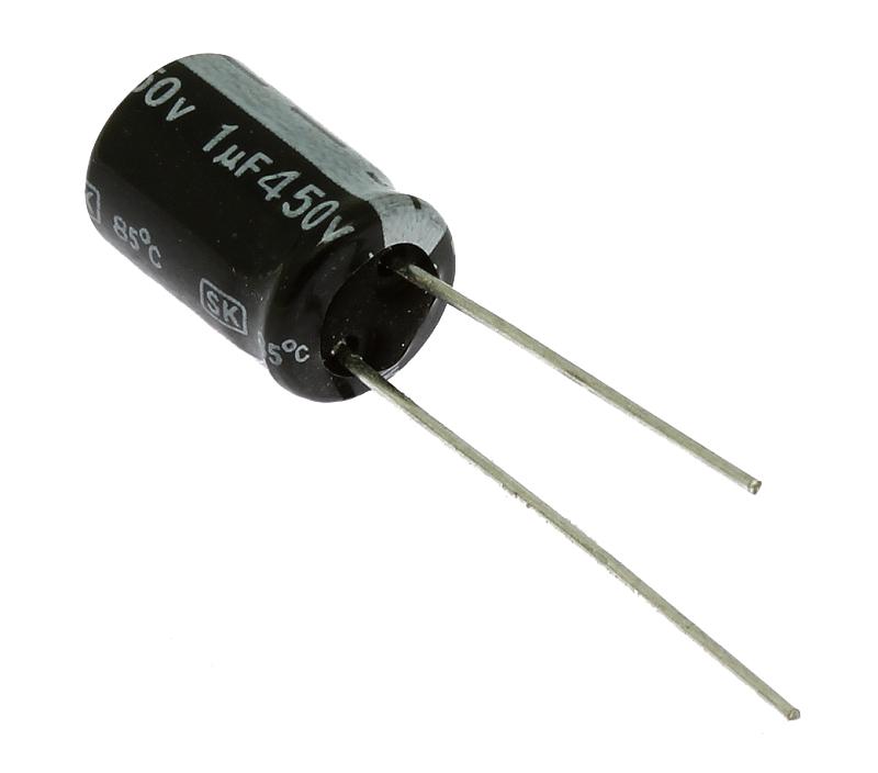 1uF 450V Capacitor electrolytic - 10 pcs - Opencircuit